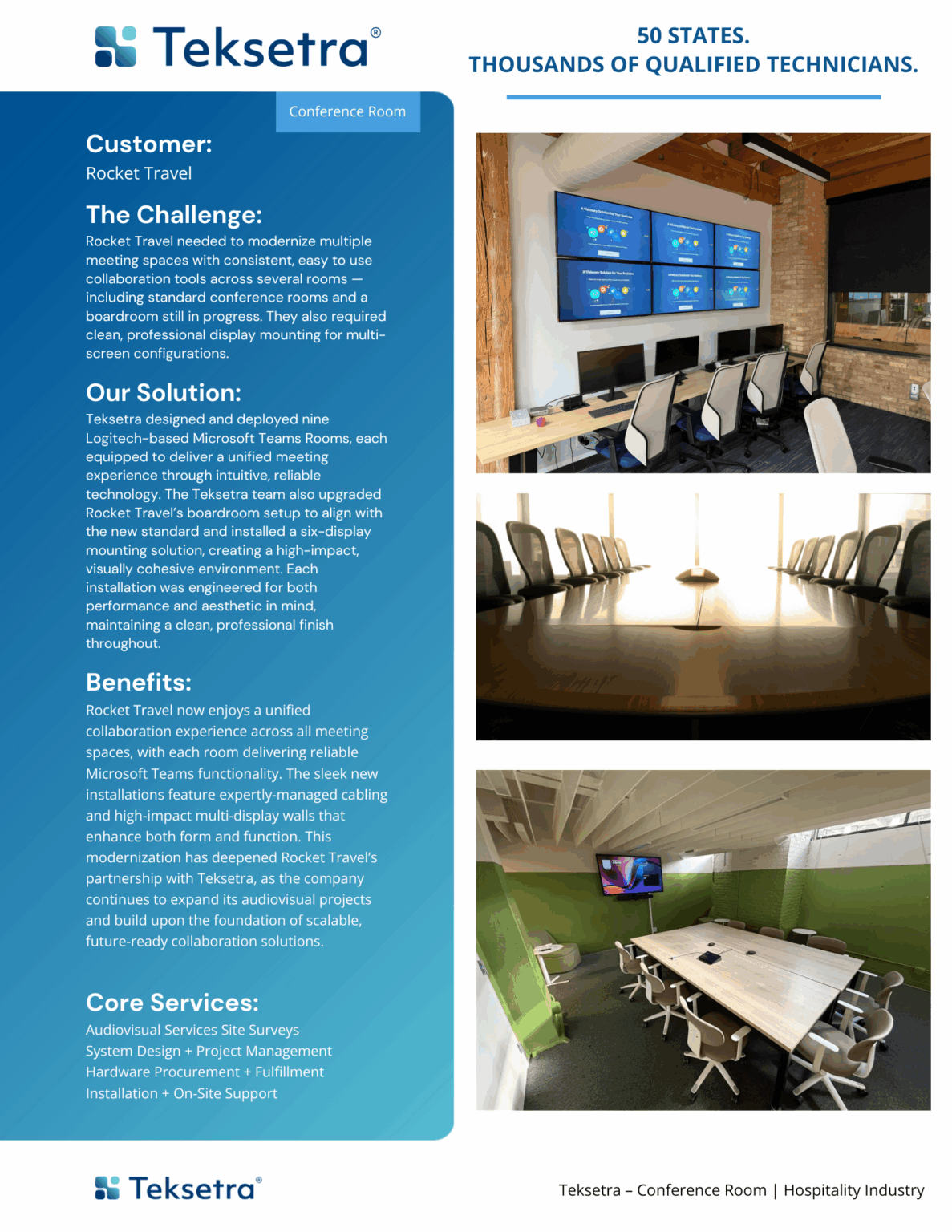 Rocket Travel Conference Room Case Study - Teksetra