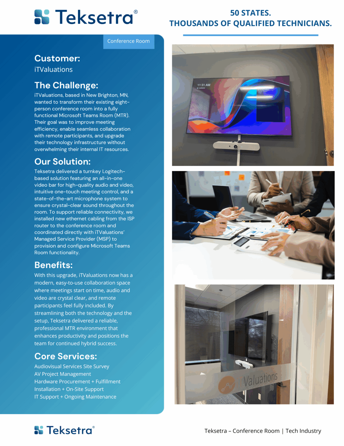 iTValuations Conference Room Case Study - Teksetra